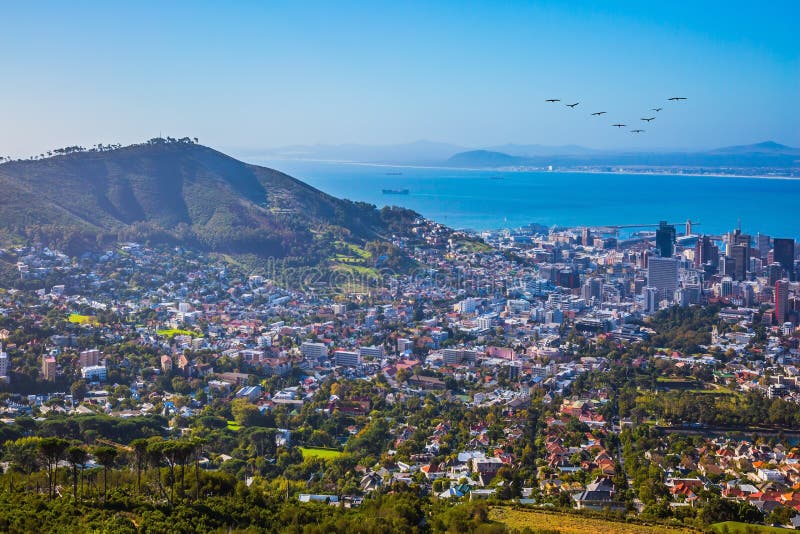 Panorama Cape Town photo stock. Image of sunlight, ensoleillé - 82545160