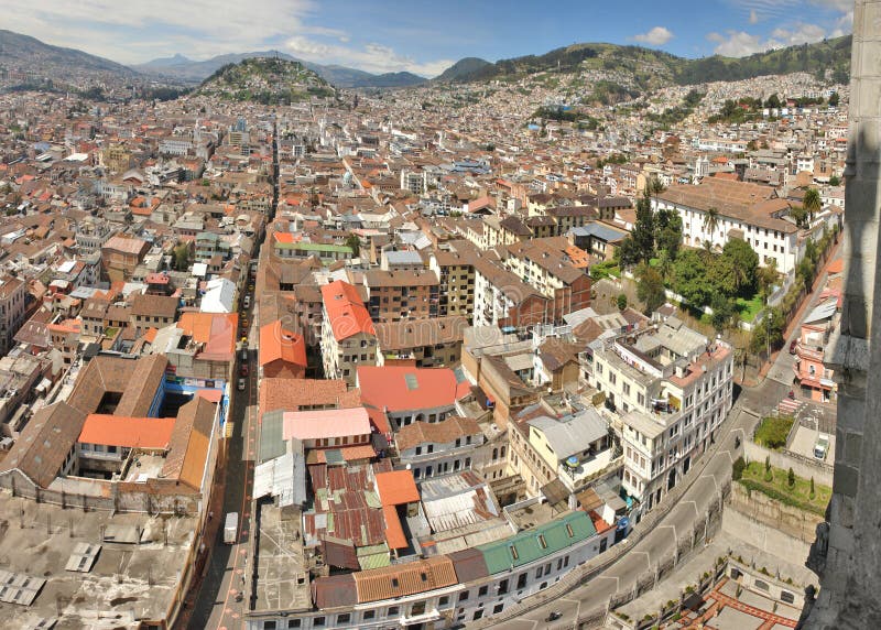 Panorama of the Capital of Ecuador, Quito Stock Photo - Image of area ...