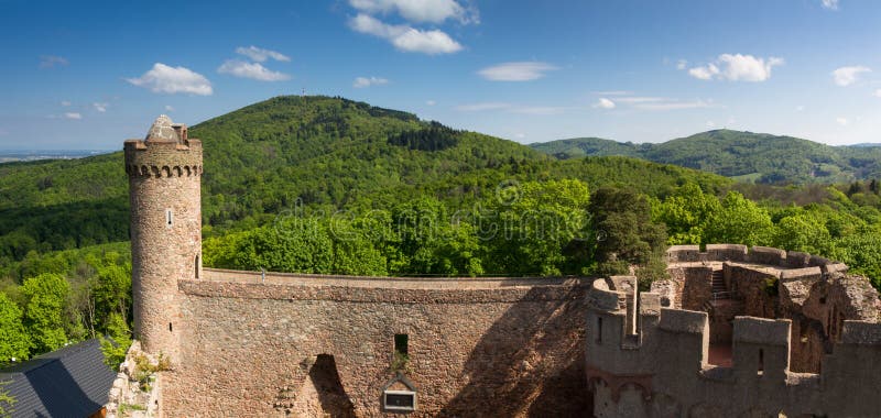 Auerbach Castle (Auerbacher Schloss) Stock Image - Image of past, hesse ...