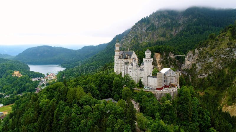 Panorama on the Castle in the Mountains Stock Photo - Image of building ...
