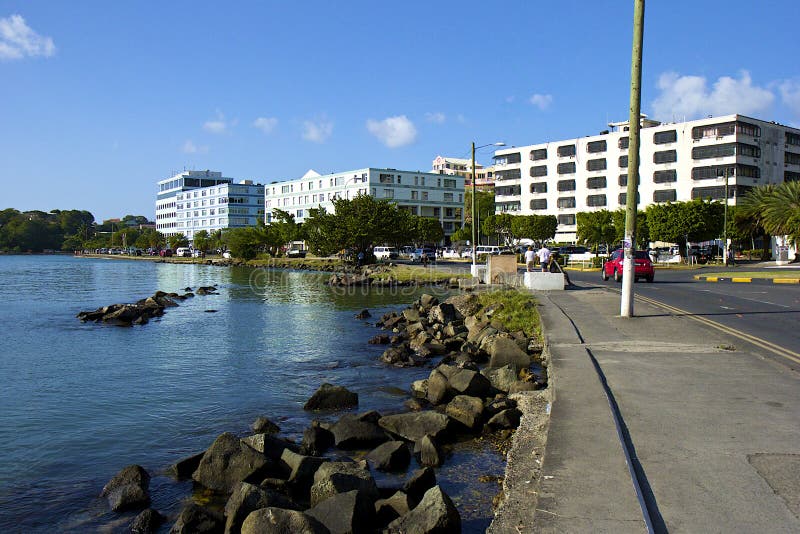 Panorama of Castries - Capital of St Lucia, Caribbean Editorial Image ...