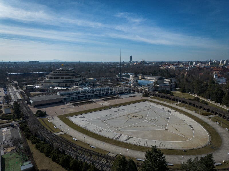 Panorama of the Centennial Hall, Wroclaw, Poland. Hala Stulecia Stock ...