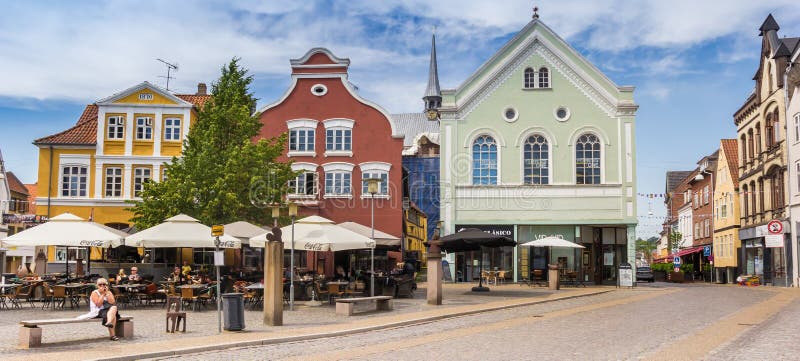 Panorama of the Central Square of Haderslev Editorial Stock Image ...