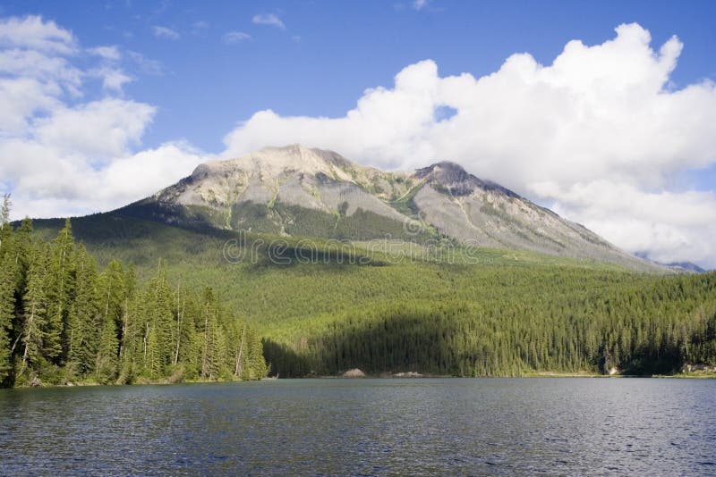 Panorama of the Charming Alces Lake Stock Image - Image of reserve ...
