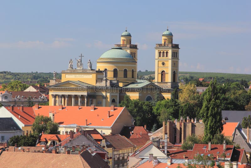 Panorama a Cidade Medieval De Eger Hungria Imagem de Stock - Imagem de ...