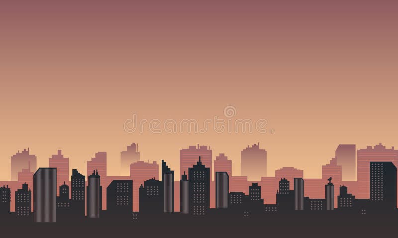 Panorama of the City with Buildings Skycraper Stock Illustration ...