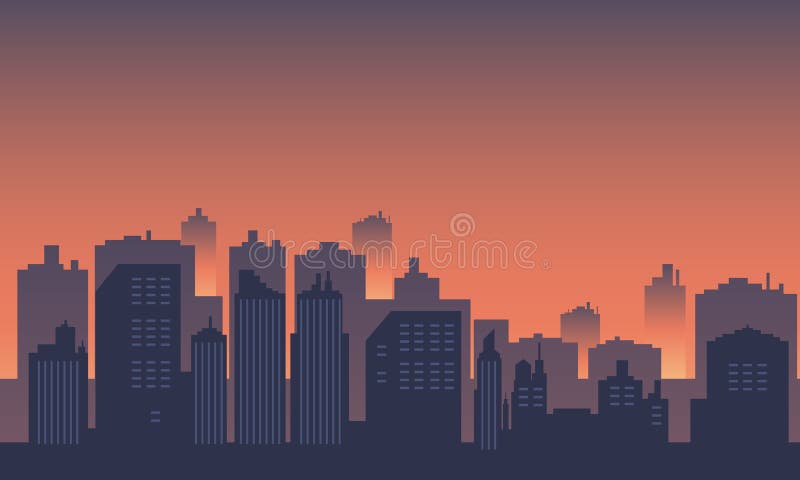 Panorama of the City with Buildings Skycraper Stock Illustration ...