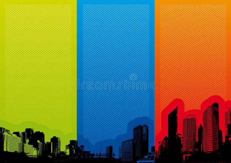 Panorama of city stock vector. Illustration of outline - 3182204