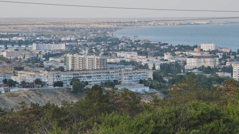 Panorama of the City of Feodosia from the Hill. Stock Photo - Image of ...