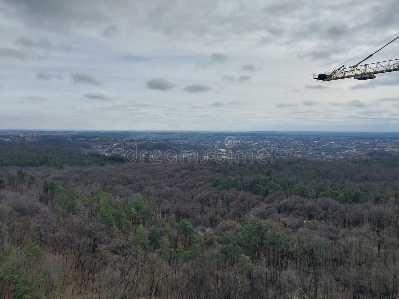 Panorama of the City from the Height of a Multi-storey Building Stock ...