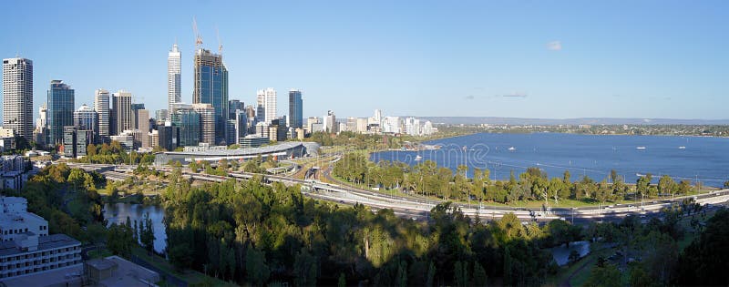 Panorama of the City of Perth, Australia Editorial Stock Image - Image ...