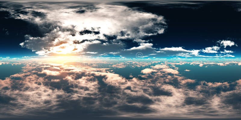 Panorama of Clouds, HDRI, Environment Map Stock Illustration ...