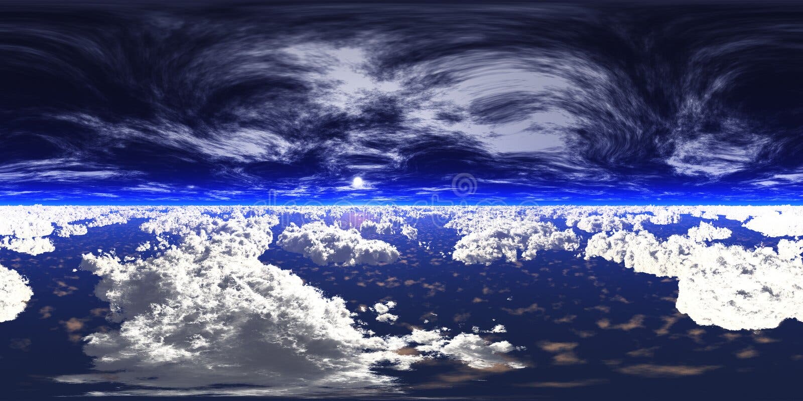 Earth from Orbit, HDRI, 3d Rendering Stock Illustration - Illustration ...