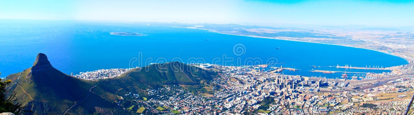 Cape Town City Panoramic Image Stock Photo - Image of african, building ...