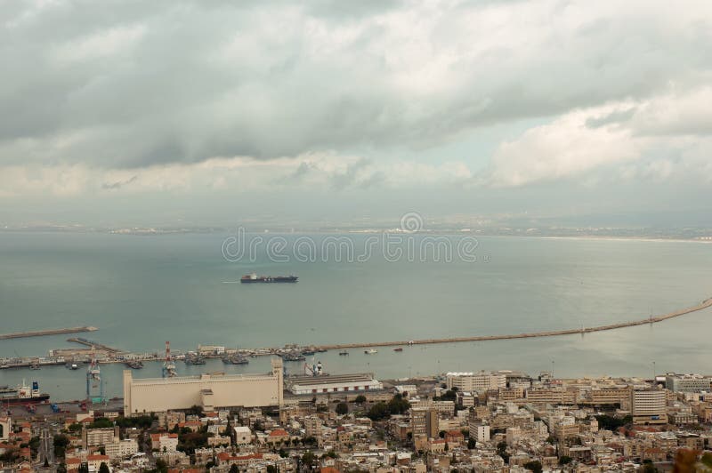 Panorama of the Coast of Haifa . Stock Photo - Image of place, travel ...