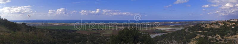 Panorama of the Coastal Plain from Zichron Yaakov Israel Stock Photo ...
