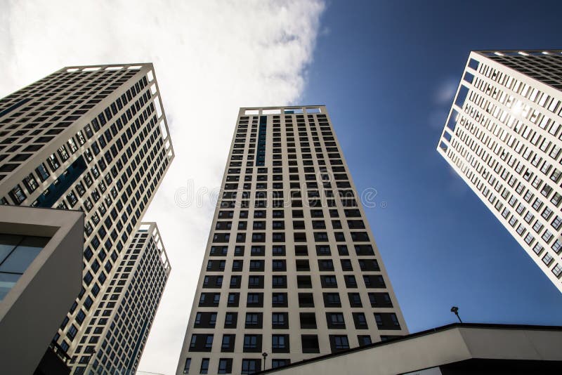 Panorama of the Construction on a White Background Stock Image - Image ...