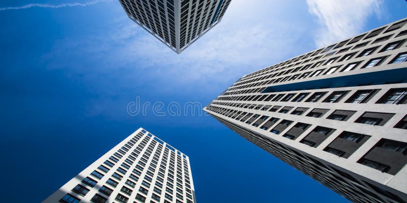 Panorama of the Construction on a White Background Stock Photo - Image ...