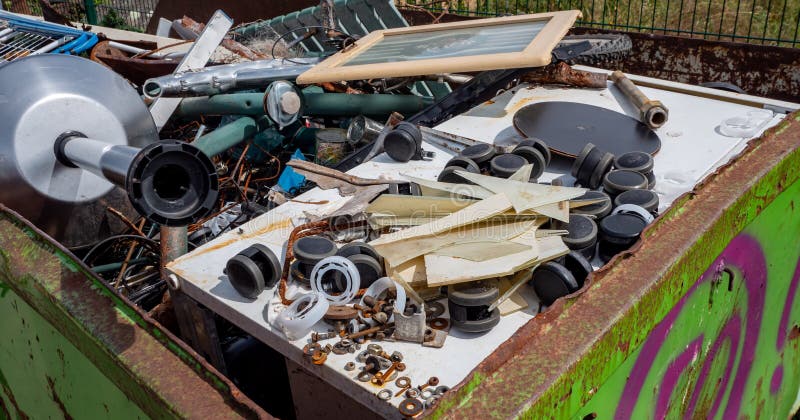 Containers with Scrap Metal Industry Editorial Photo - Image of ...