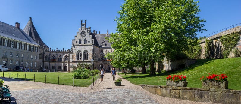 Panorama of the Courtyard of the Bentheim Castle Editorial Stock Image ...