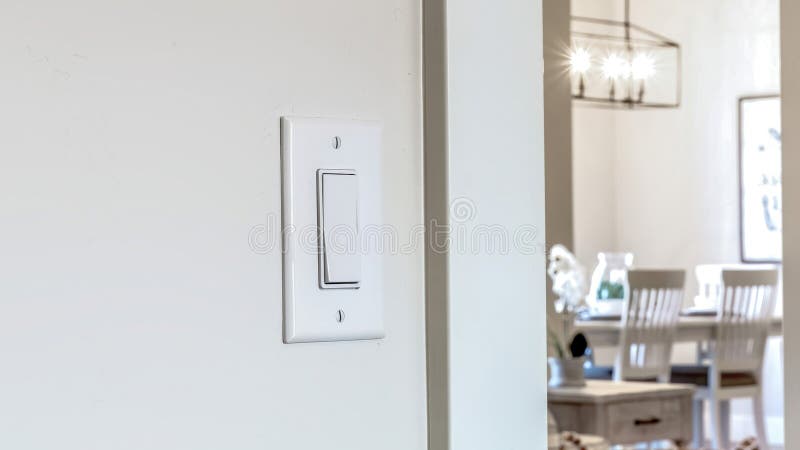 Panorama Crop Wall Mounted Electrical Rocker Light Switch with Blurry ...