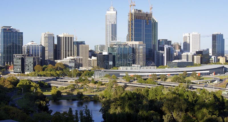 Panorama Da Cidade De Perth Australia Foto de Stock Editorial - Imagem ...