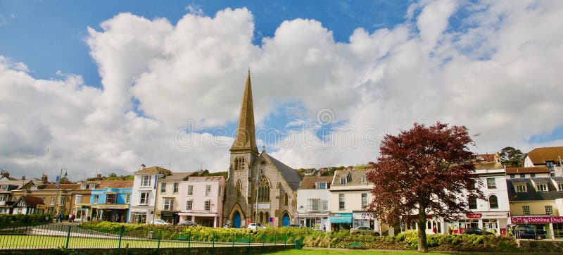 Panorama of Dawlish editorial photography. Image of details - 138237777
