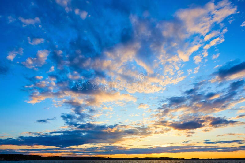 Panorama of Daytime Sky with Clouds. Sunset Sky Background . Daylight ...