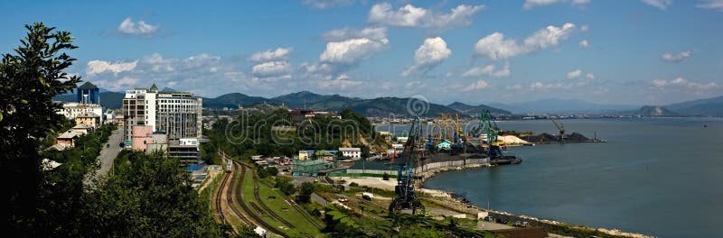 Panorama De Najodka De La Bahía Foto de archivo - Imagen de : 53046650