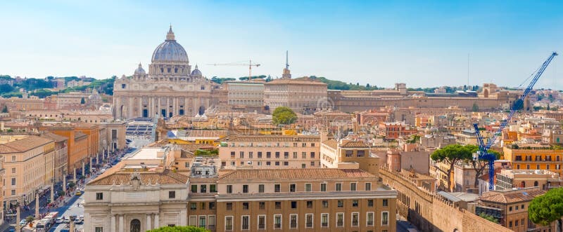 Panorama de Roma, Italia fotografía editorial. Imagen de cityscape ...