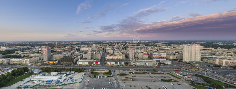 Panorama De Varsovia, Capital De Polonia Imagen de archivo editorial ...