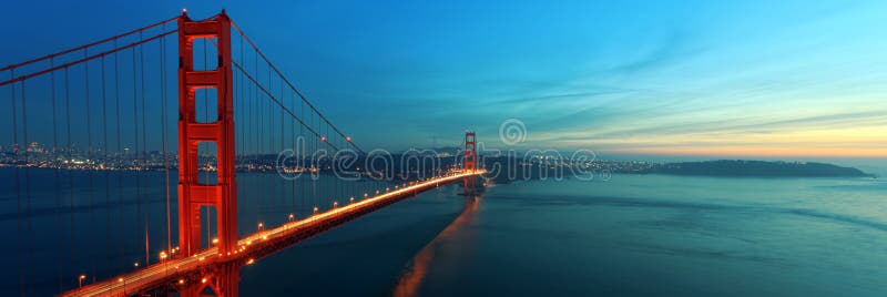Panorama del Golden Gate imagen de archivo. Imagen de puente - 28628829