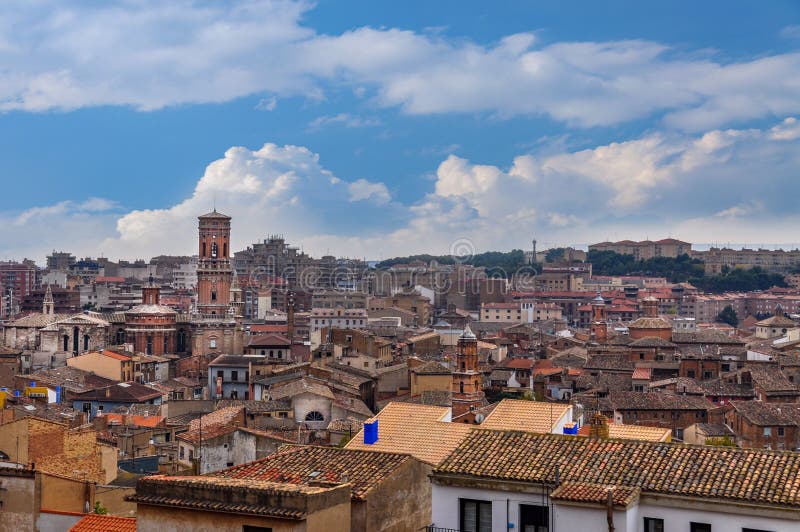 Panorama Della Città Di Tudela in Navarra, Spagna Fotografia Stock ...