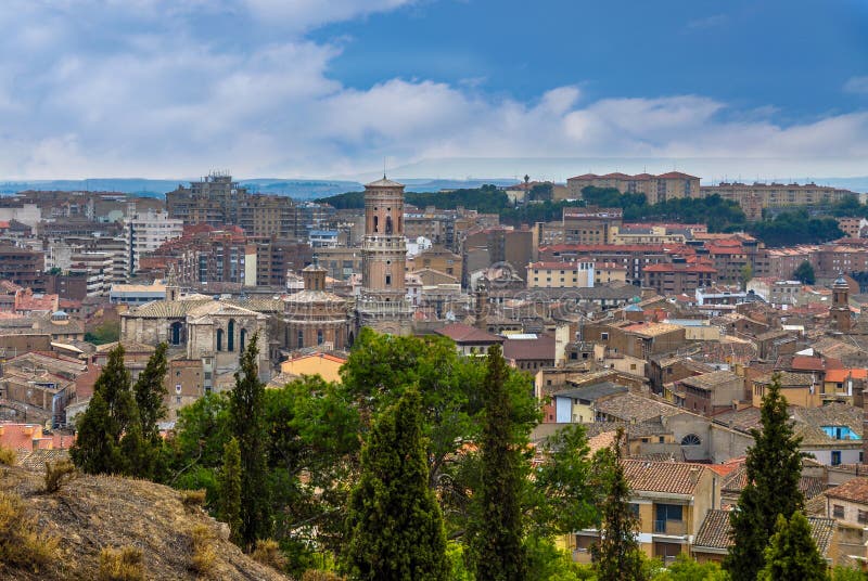 Panorama Della Città Di Tudela in Navarra, Spagna Fotografia Stock ...