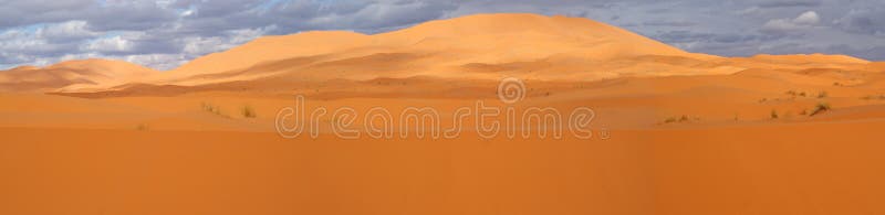 Desert Panorama - Sand Dunes - Sahara, Libya Stock Image - Image of ...