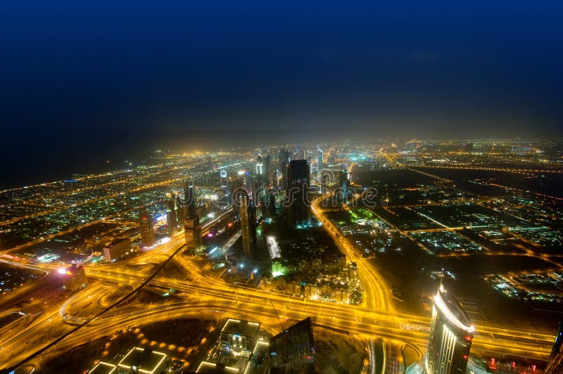 Panorama of down town Duba stock image. Image of corporate - 17149405