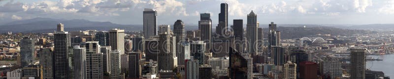 Seattle City panorama stock image. Image of exterior - 20495349
