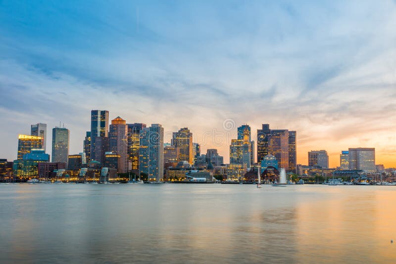 Horizon Du Centre De Boston Photo stock - Image du ville, beau: 174089808