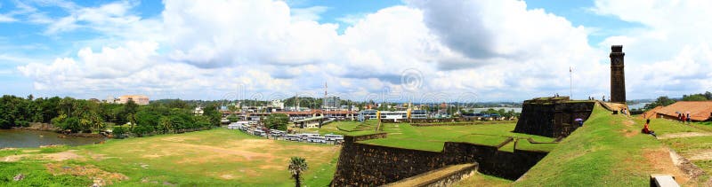 Panorama of the Dutch Fort in Galle, Sri Lanka Stock Image - Image of ...