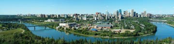 Panorama of Edmonton Downtown Stock Photo - Image of panoramic ...