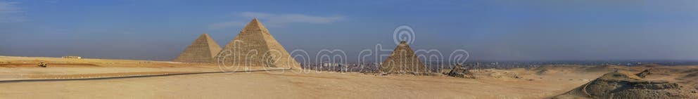 Panorama egypt pyramid stock image. Image of giza, egyptology - 13093253