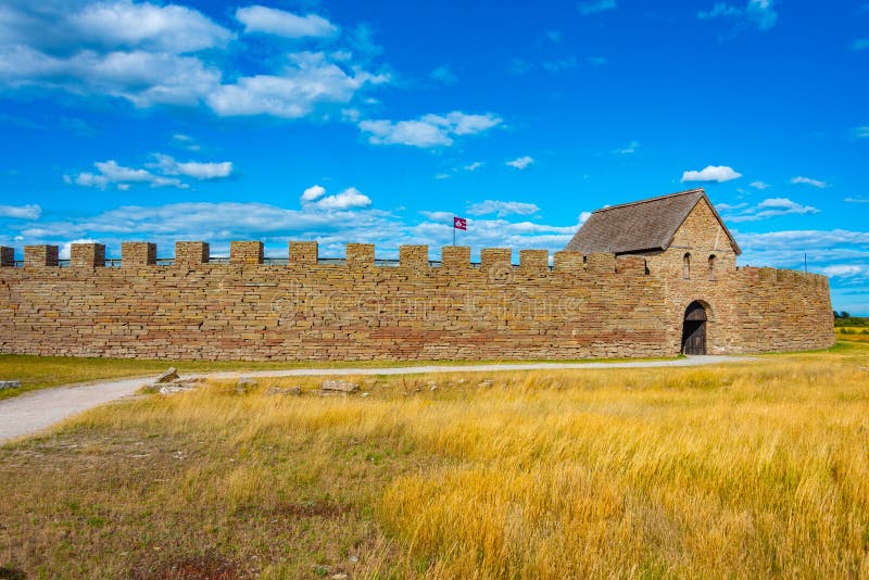 Panorama of Eketorp Ring Fortress in Sweden Editorial Stock Photo ...