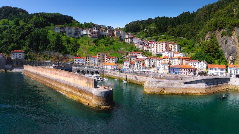 Panorama of Elantxobe Village Stock Image - Image of spain, harbor ...