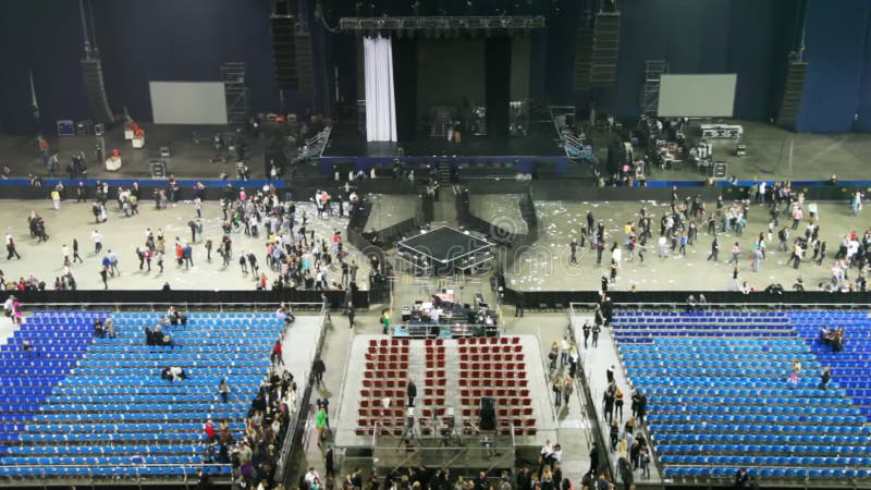 Panorama of an Empty Concert Hall and Leaving Stock Footage - Video of ...
