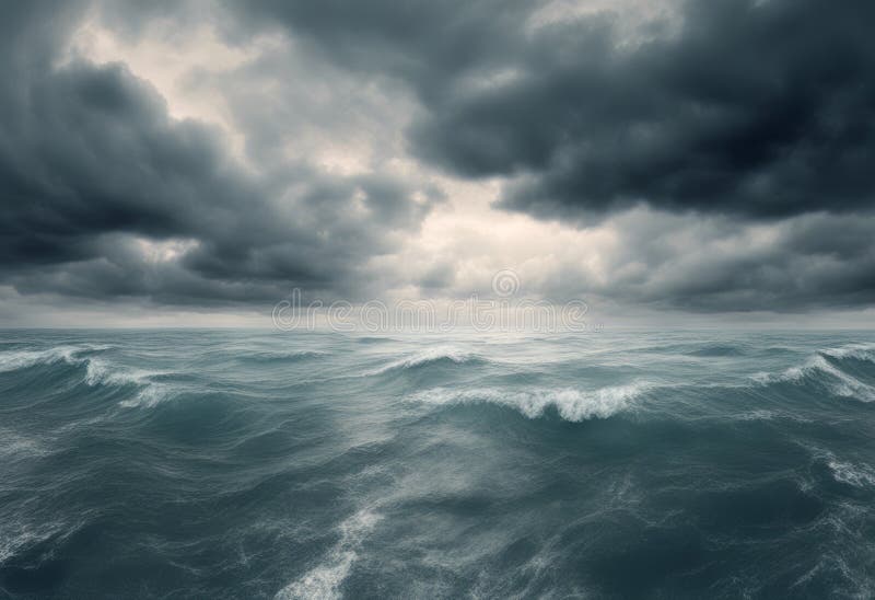 Panorama Environment Dramatic Cloud Projection Sea Bright Dark 360 High ...