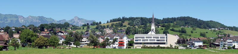 Panorama of Eschen editorial photography. Image of view - 76965592