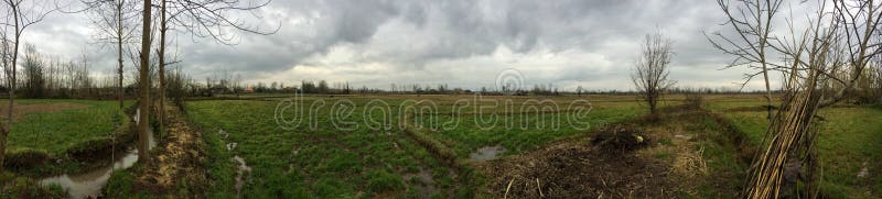 Panorama of a Field in Autumn Scenery. Stock Photo - Image of blue ...