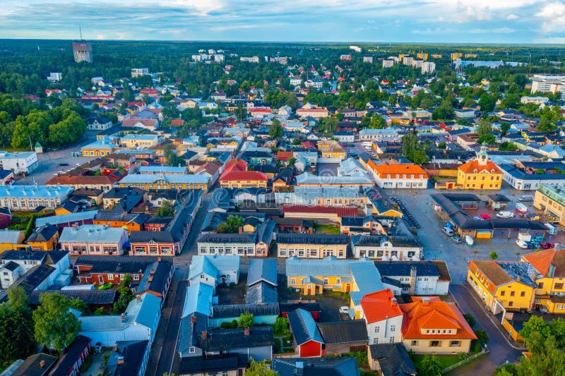 Panorama of Finnish Town Rauma Stock Image - Image of suomi, downtown ...