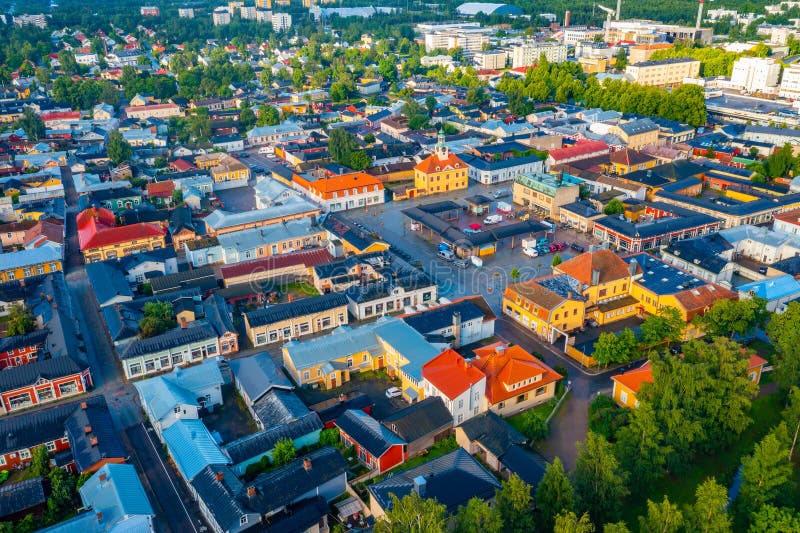 Panorama of Finnish Town Rauma Stock Image - Image of scandinavia ...
