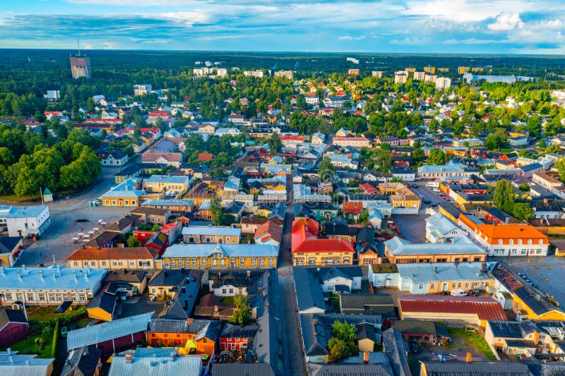 Panorama of Finnish Town Rauma Stock Photo - Image of church, rauma ...